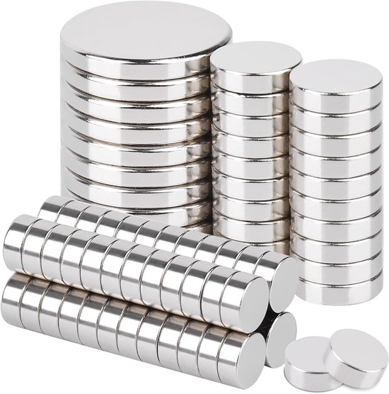 Mini magneten sterk - Neodymium - 50 stuks - 3 maten | bol