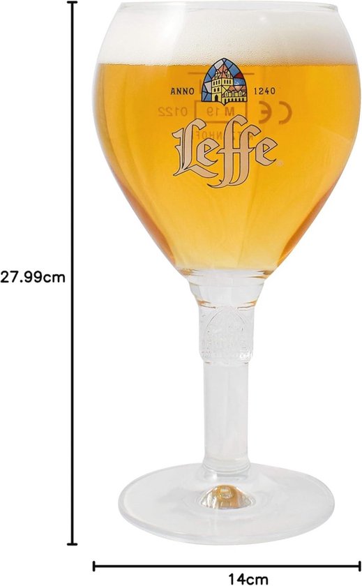 Leffe Glazen 33CL Set van 2 - Perfect voor Tarwebier als Leffe Blonde ...