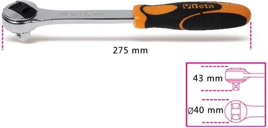 Beta Tools Omschakelbare ratel 920/55 72 tands | bol
