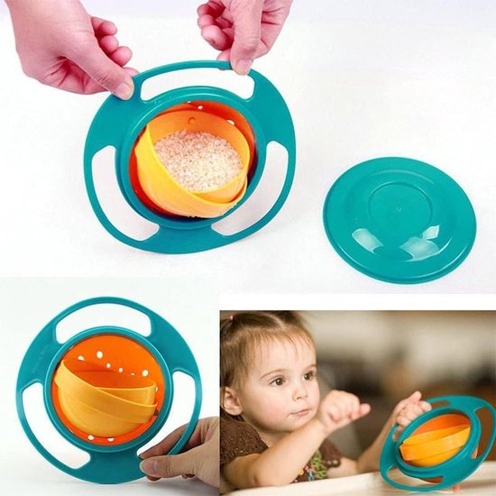 Titel: 360° Rotating Balance Bowl Children Avoid Food Spill - Baby Gyro ...