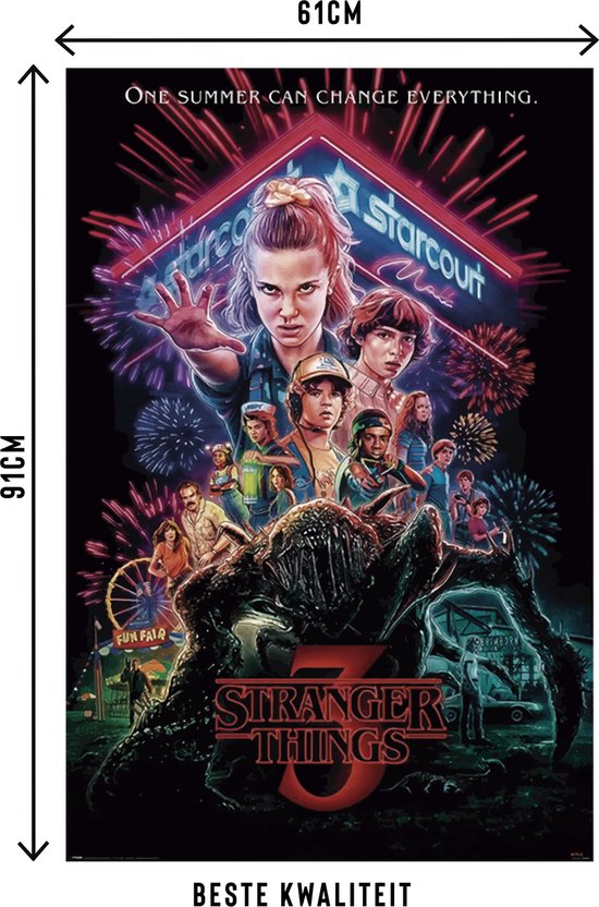 Stranger Things Poster – Starcourt Mall & Demogorgon – 60 x 91.5 cm ...