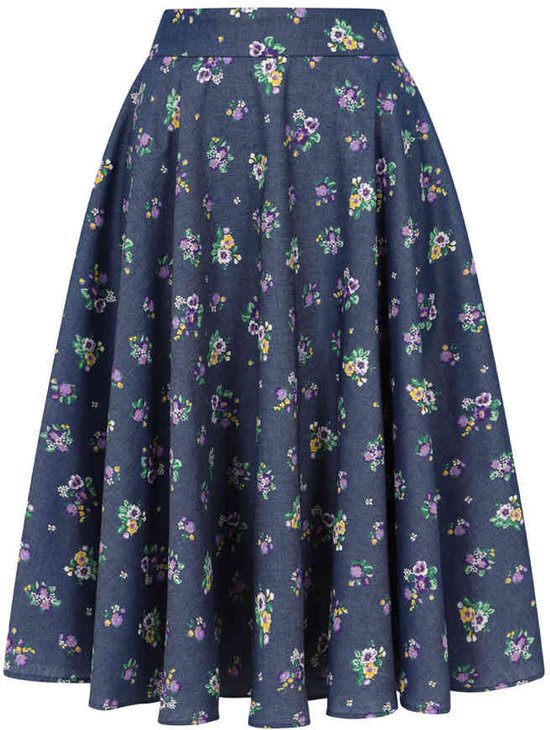 Banned - Cary Bloom Rok - M - Blauw | bol