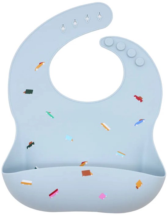 Silicone Slab Car's - Waterdicht Slab - Baby Slabber - Lichtblauw | bol