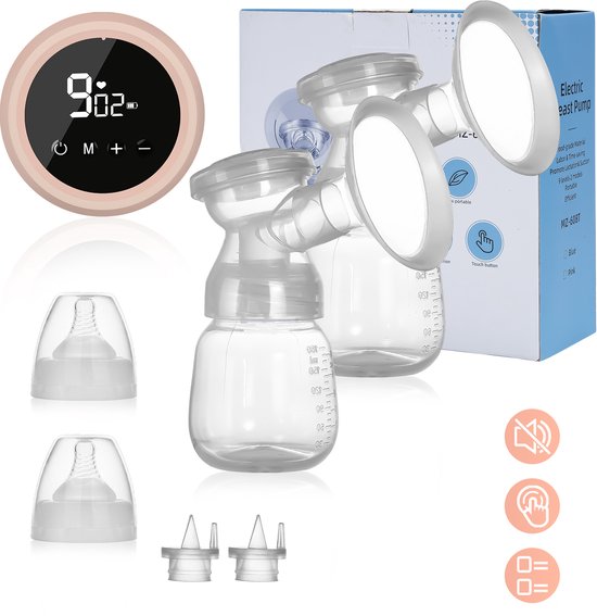 Dubbele Elektrische Borstkolf – Draagbaar – BPA-Vrij – Borstkolf ...