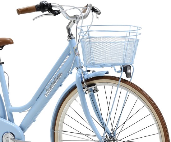 Stadsfiets 28 inch RETRO Lady blauw incl. mand | bol
