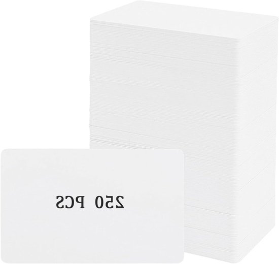 Nordivar - Blank White PVC kaarten 30 Mil/0.75mm - Set van 250 stuks ...