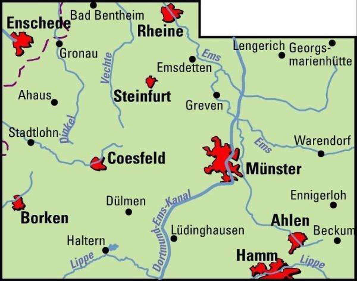 Wunderbar Karte Vom Munsterland Fotos