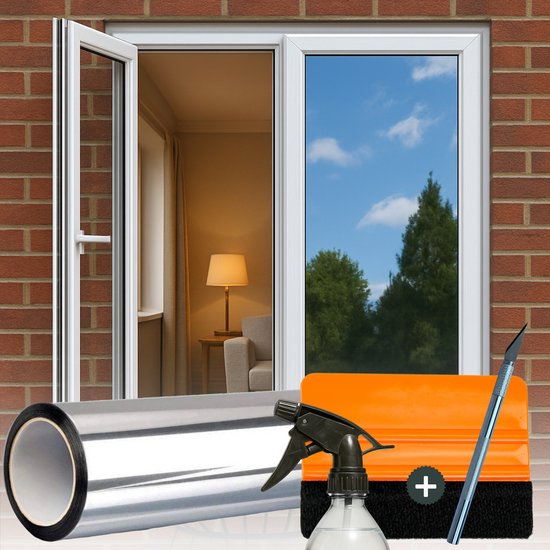 Perfect Cover® Isolerende Raamfolie Anti Inkijk - 90 x 200 cm - Met ...