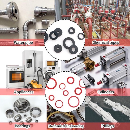 Stuks O-Ringen Afdichting Pakking Sluitringen Assortiment Kit Rubberen ...