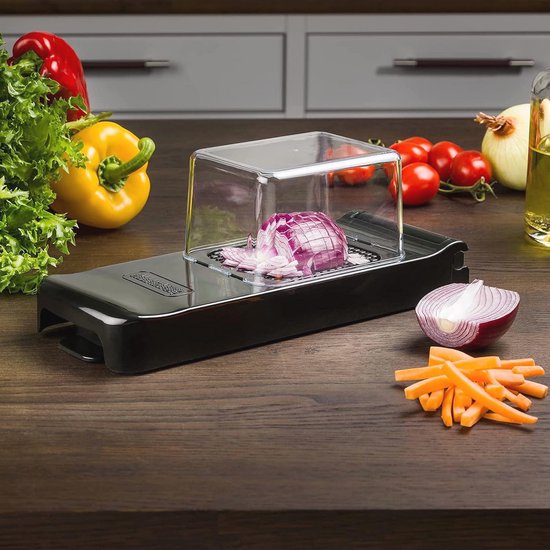 Ui-, groente- en fruithakmolen - Robuuste 6x6 mm roestvrijstalen messen ...