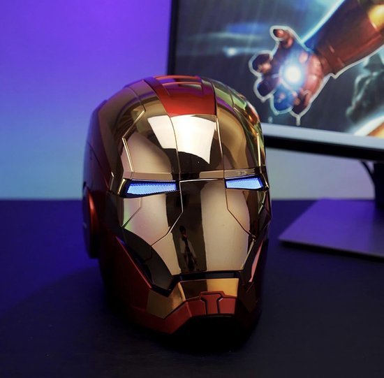 AutoKing Iron Man MK5 Gold Helmet - (Elektrisch) | bol AutoKing Iron Man MK5 Gold Helmet - (Elektrisch) | bol