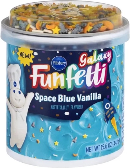 Pillsbury Funfetti Blue Vanilla Flavored Frosting (15.6oz/461ml) | bol.com