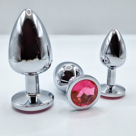 Set Van 3 Metalen Buttplugs And Anaal Douche Metal Anal And Butt Plug