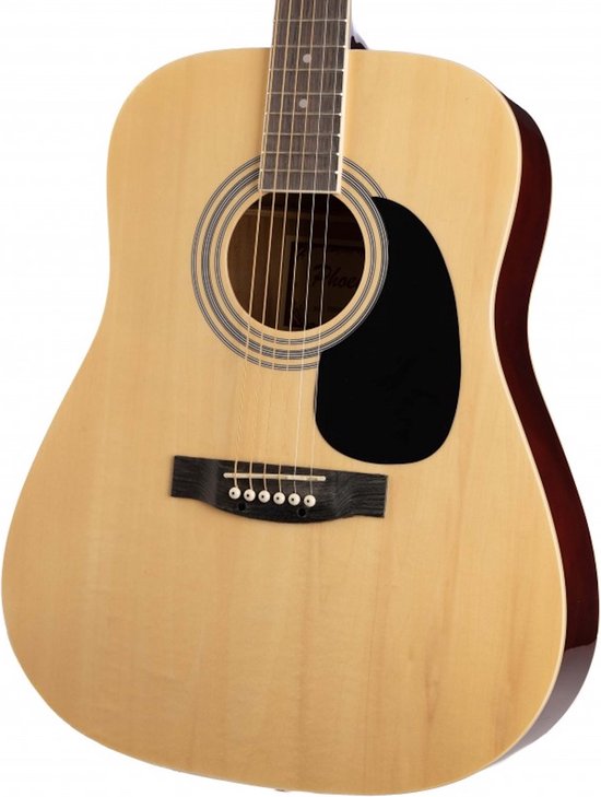 Phoenix 001 western gitaar naturel hout look 4/4 formaat stalen snaren | bol