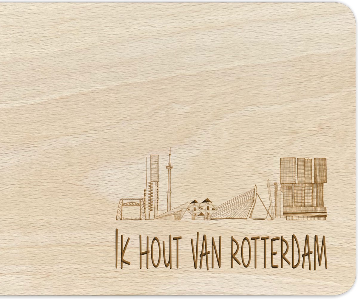 Snijplank Ik hout van Rotterdam | bol