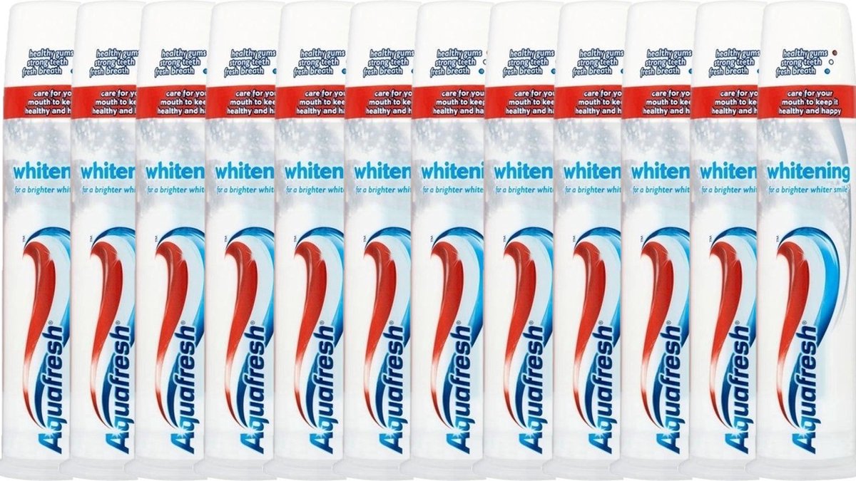 Aquafresh Tandpasta - Pompje Whitening 12 x 100 ML - Voordeelverpakking ...
