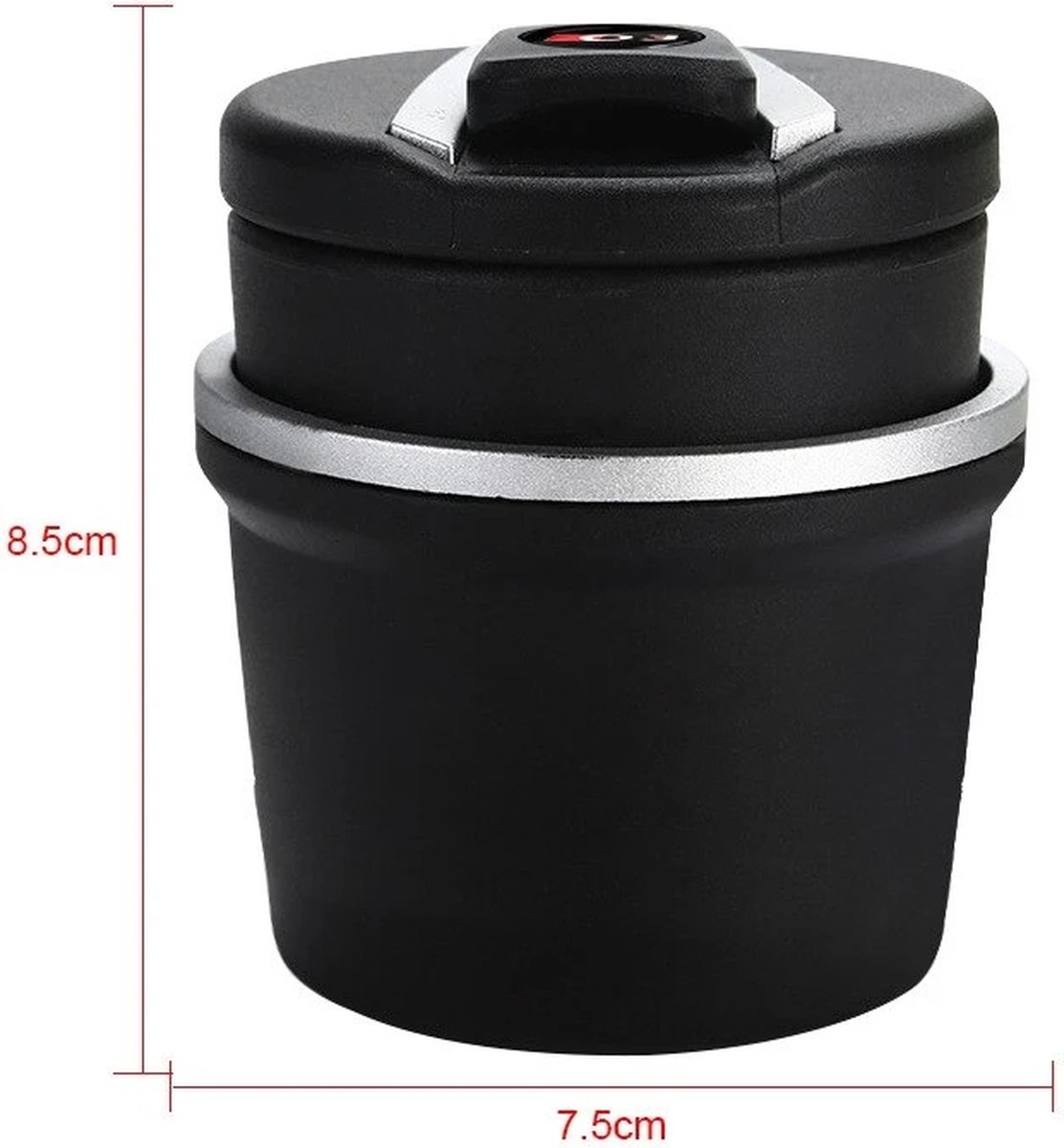 1 Stuks - Draagbare - Led - Auto Asbak - Auto Accessoire - Zwart - Met ...