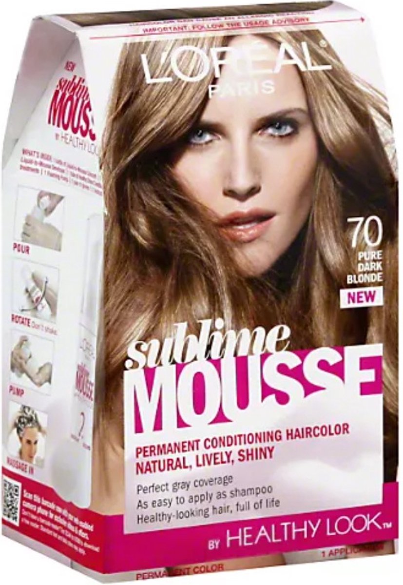L'Oreal Paris Sublime Mousse By Casting, Healthy Look - Pure Dark Blond ...