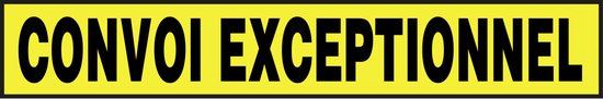 Convoi exceptionnel sticker - reflecterend - 1000 x 160 mm | bol.com