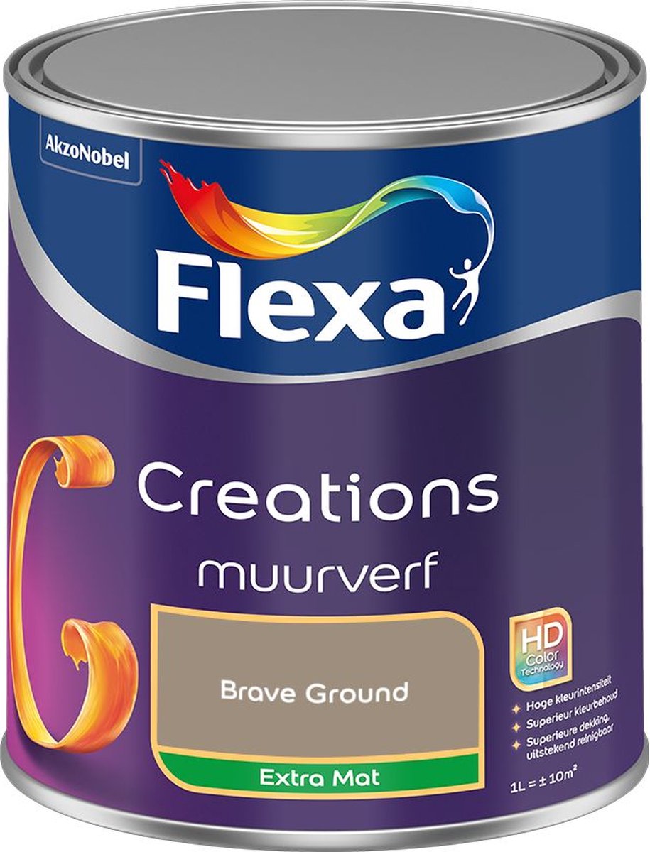 Flexa - creations muurverf extra mat - Brave Ground - 1l | bol.com