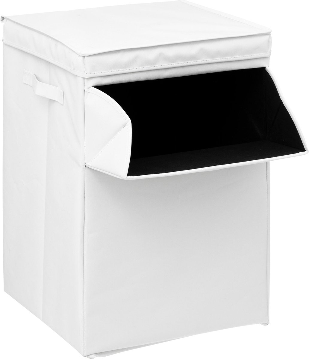 5Five Stapelbare wasmand - 65L - Wit | bol.com