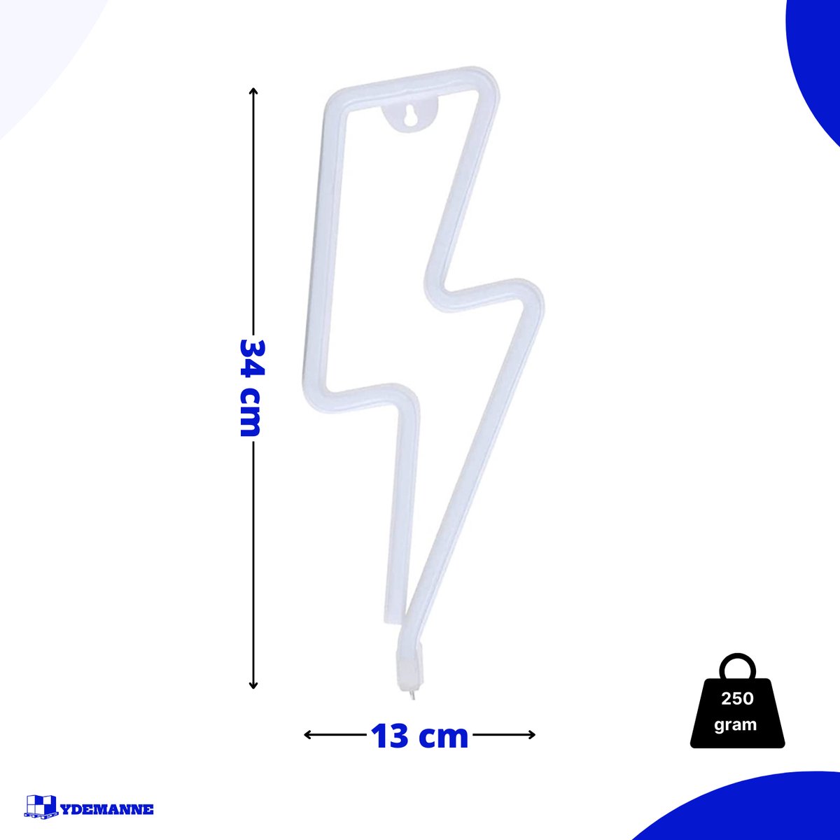 Neon Lamp - Bliksem Blauw - Neon Verlichting - Neon Led Lamp - Neon ...