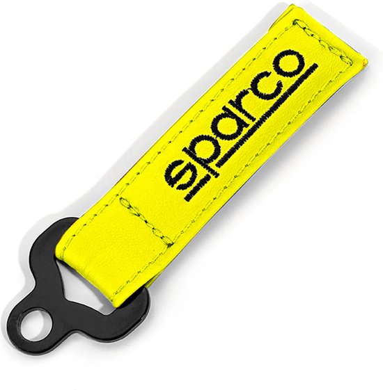 Sparco Sleutelhanger- Leren Keychain - Geel | bol