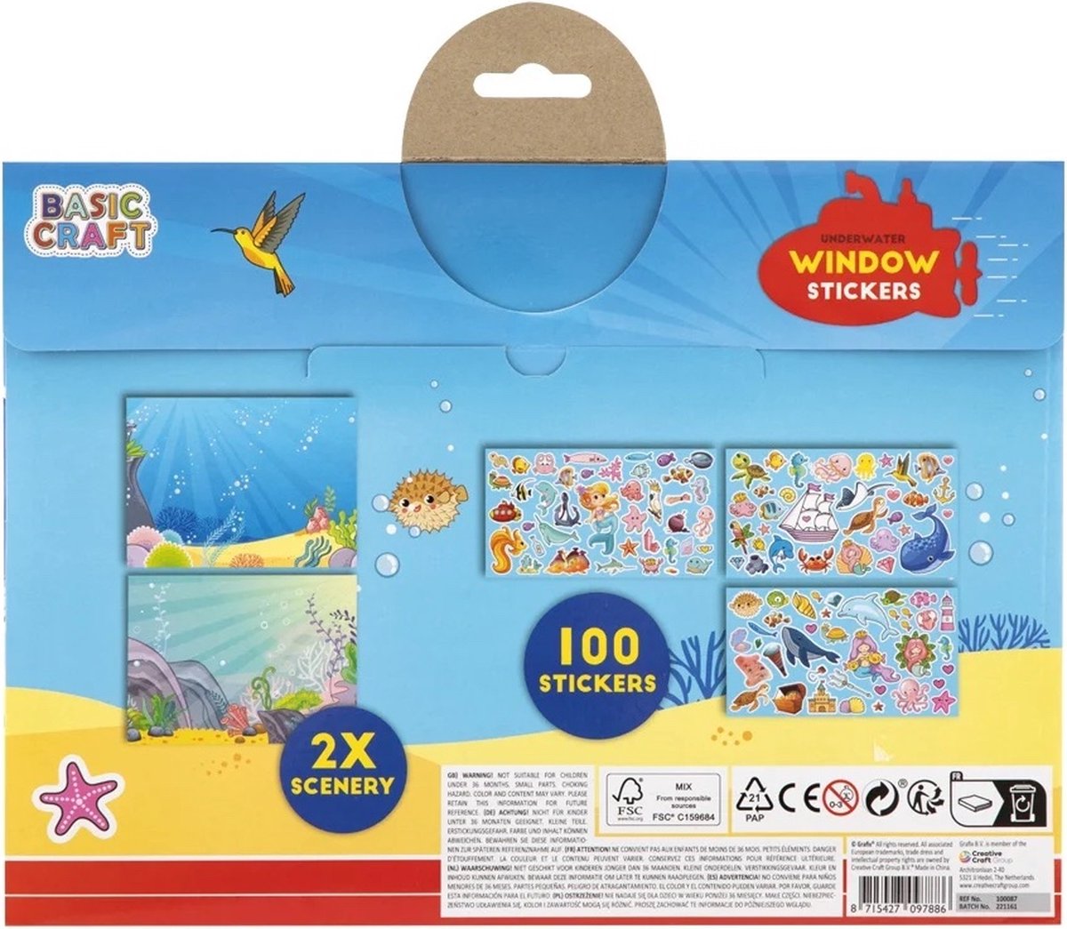 Raamstickers 'Onderwater Leven' 100 Stuks - Raamstickers voor Kinderen ...