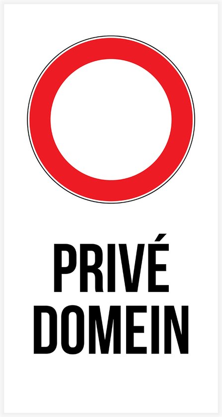 Pictogram/ bord | "Privé domein" | 20 x 40 cm | Bord C3 | Privaat wet ...