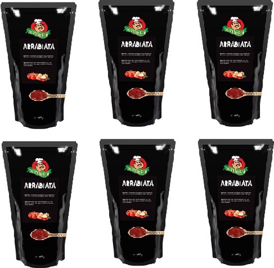 The smiling cook Arrabiata saus, doos 6 x 1 kg | bol