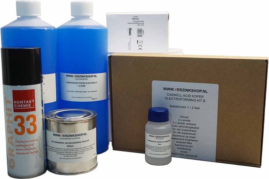 Koper Electroforming Kit Modelbouw - 6 liter,eleshop 10A voeding | bol