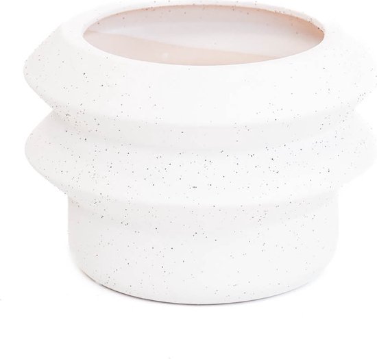 HV Pot Organische Vorm - Wit -19x19x13cm | bol