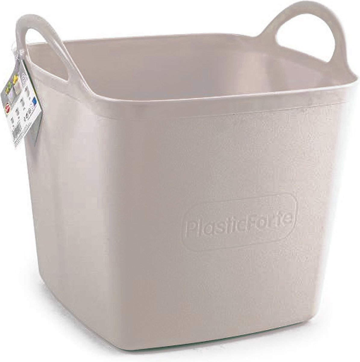 Plasticforte Kuip/emmer/wasmand - 2x - flexibel - beige - 27 liter ...