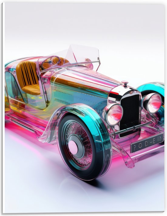 PVC Schuimplaat- Auto met Verschillende Kleuren Binnenin - 30x40 cm ...