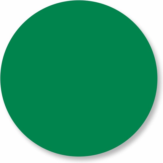 50 stuks - Groene Kunststof Kleefrondjes / Ronde label stickers ...