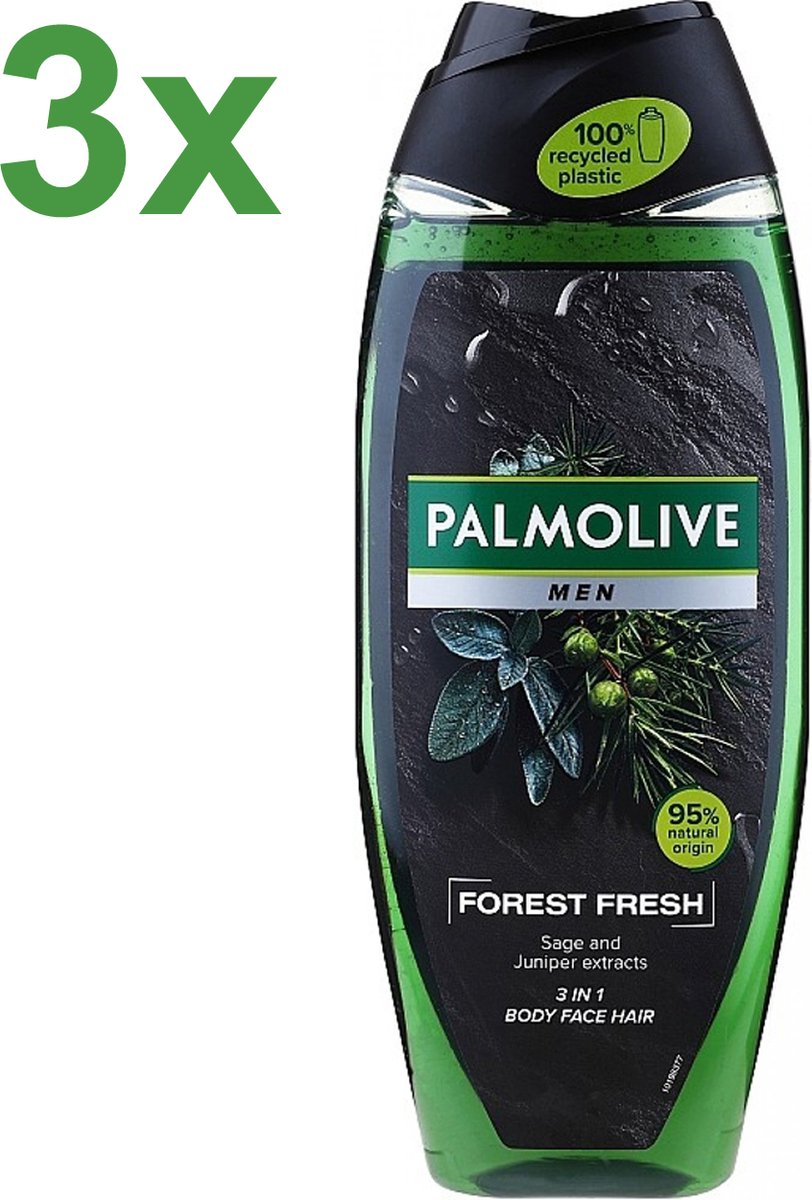 Palmolive - MEN - 3in1 Forest Fresh - Gel douche - 3x 500ml - Pack ...