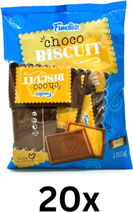 Fundiez Choco Biscuits - 20x 150gr | bol