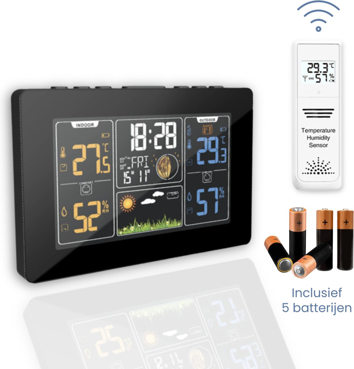 Rebela | Weerstation | Draadloos weerstation met Waterdichte ...