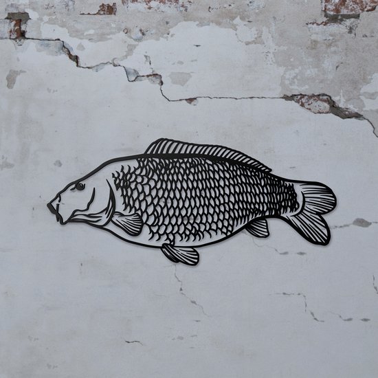 Schubkarper XL 50cm lang - Muurdecoratie - Vissen Karper - Karpervissen ...