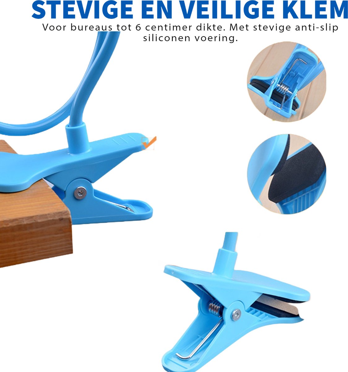 Phreeze Flexibele Telefoonhouder met Arm en Klem - Telefoonstandaard ...