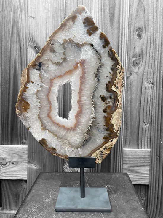 Gems by Emms - Agaat schijf op standaard - Edelstenen - Edelsteen op ...