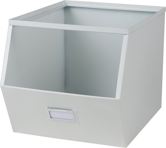 Urban Living Stapelbare opbergmand - Open Metal Box - 23 x 32 x 21 cm ...