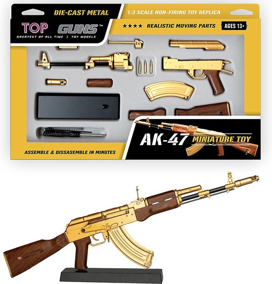 Top Guns -Arme à feu miniature AK-47 Gold - Fusil - Collect Guns ...