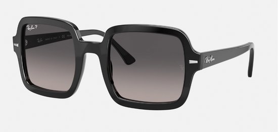 Ray-Ban 2188 Polished Black/ Grey Gradient Polarized Maat: Medium (53 ...