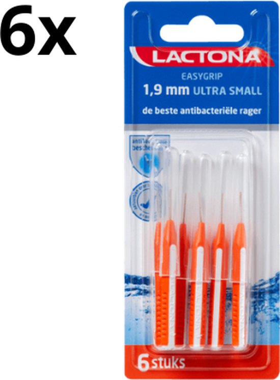 Lactona Ragers EasyGrip Recht Ultra Small 1.9mm Oranje - 6 x 6 stuks ...