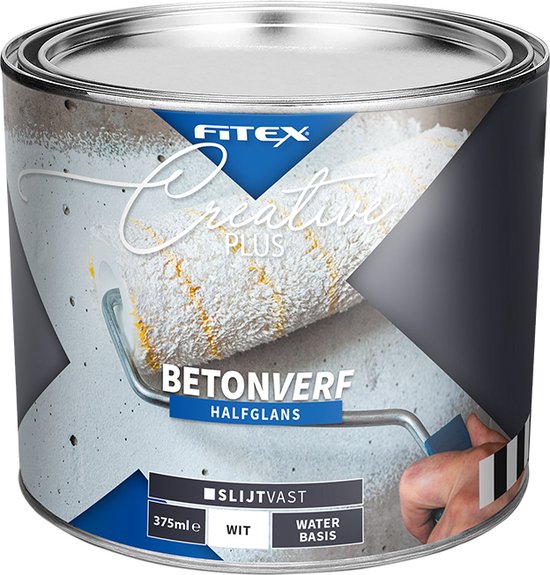 Fitex Creative+ Betonverf Waterbasis Wit - 750 ml wit- Betonverf ...