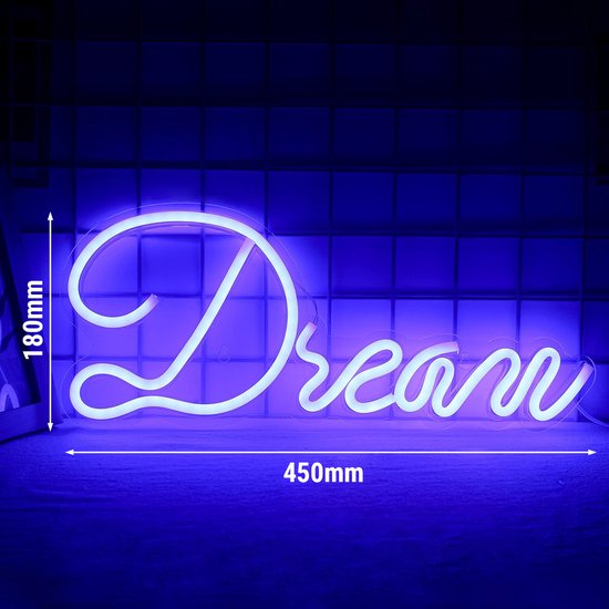 LED lichtbord - Dream - Blauw 420x180mm | GGM Gastro | bol.com
