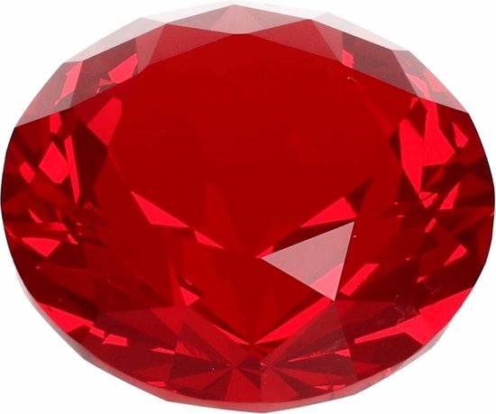 Rode nep diamant 4 cm van glas | bol
