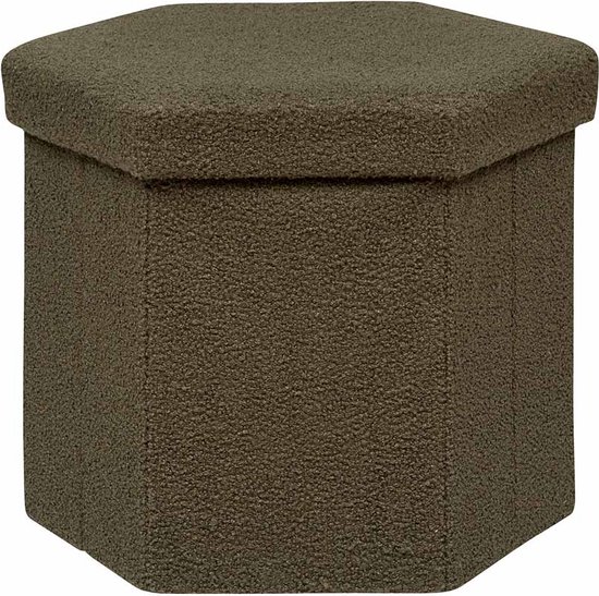 Poef + Opbergbox Corsica Groen Teddy | bol