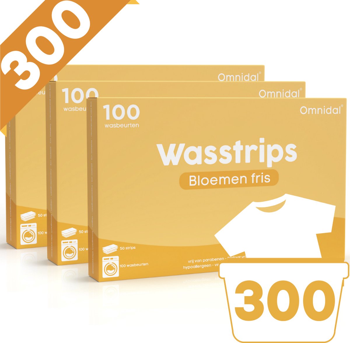 300 Wasbeurten Milieuvriendelijke Wasmiddeldoekjes Bloemen fris ...